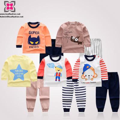 China Wholesale Custom Infant Print Cotton Long Sleeve Clothing Set Leisure Wear Home Wear for sale
