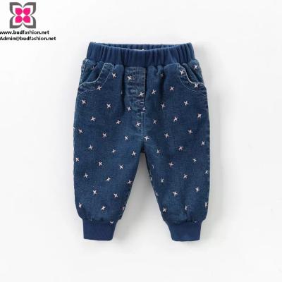 China Wholesale Custom Infant Warm Fashion Denim Baby Pants for Winter for sale
