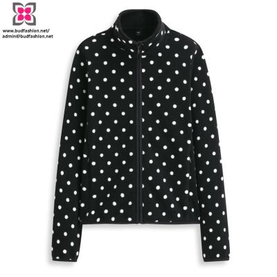 China Wholesale Custom Women Polar Fleece Polyester Long Sleeve Dot Jacket for sale