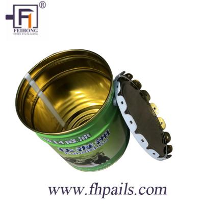 Cina Bottile di grasso metallico da 5 galloni con coperchio ricciato in vendita