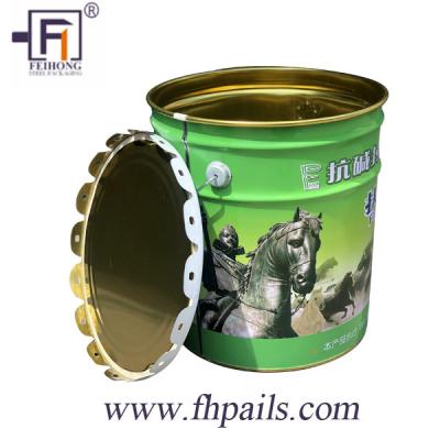 Cina Bottile di grasso metallico da 5 galloni con coperchio ricciato in vendita
