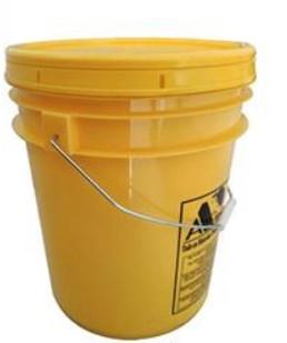 Cina Contenitori in secchi di plastica giallo UN 20L per il deposito di colla in vendita