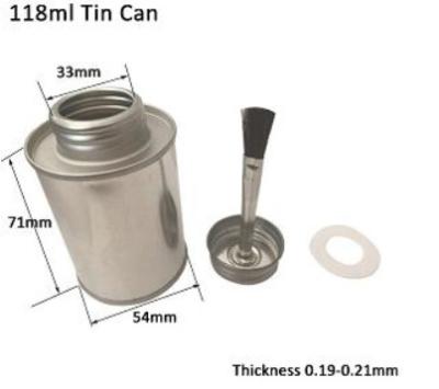中国 118ML 化学用粘着剤のための螺旋上蓋付きの金属缶詰 販売のため