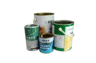 Cina 1 litro di vernice a olio rotonda, scatole di ferro in latta con maniglia a anello di plastica in vendita