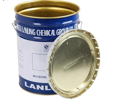 China Customizable Logo Ink Bucket with Metal Handle and Gold Coating Te koop