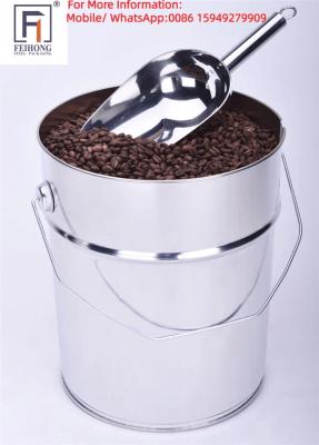 Cina Resilient Stackable Metal Food Buckets Heat Resistant Lightweight for Roasted Coffee Bean Storage in vendita