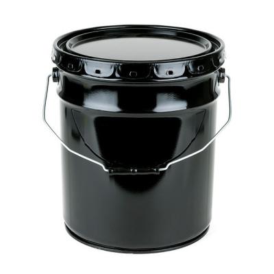 Cina 5 galloni di Acciaio Nero Crimp Cover Bucket in vendita