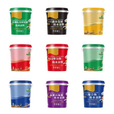 Cina Un secchio di vernice in plastica da 5 litri con coperchio semplice in vendita