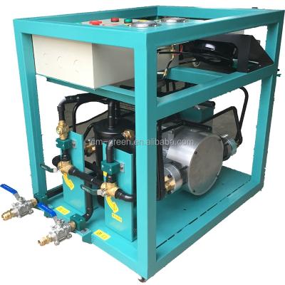 China Pompas de recuperación de refrigerante de baja presión para cargar menos aceite 2HP R1213 R245fa máquina de recarga de recuperación en venta