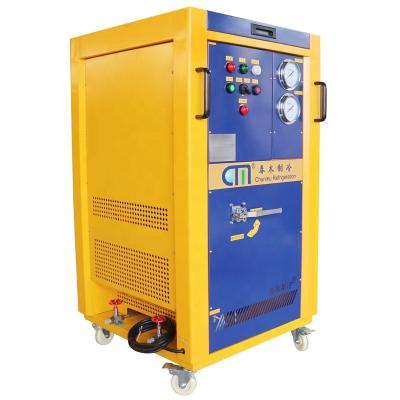 China Refrigerant ISO Tank Recovery Machine Air Conditioning Freon Recovery Charging Machine R410a R134a Ac Charging Equipment for sale