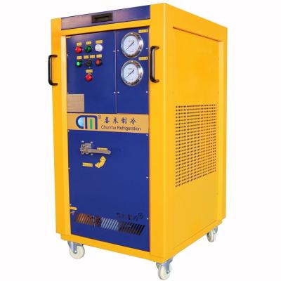 China 4HP full oil less refrigerant vapor recovery ac charging machine ac filling equipment R134a gas recycling machine for sale