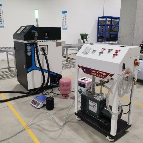 Quality R134a R407C Refrigerant Filling Machine Siemens PLC Automatic Charging Equipment for sale