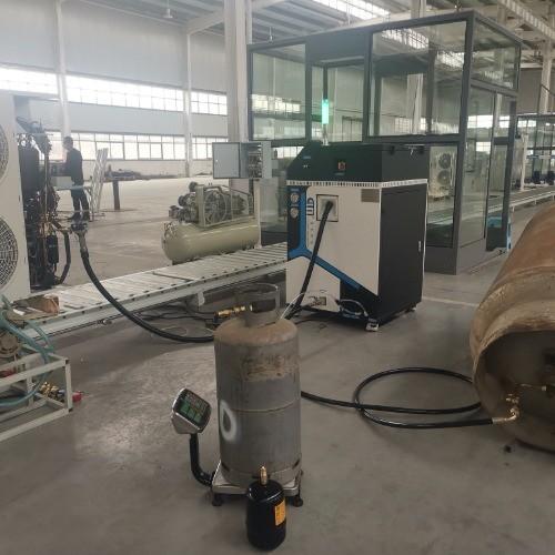 Quality R134a Freon Charging System Automatic Siemens PLC A/C Gas Charging Equipment Filling Machine for sale