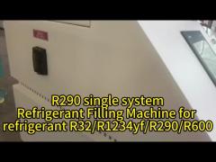 Sistema unico Pistola di ricarica singola Macchina di riempimento di refrigerante R134a R32 Macchina di ricarica di refrigerante infiammabile