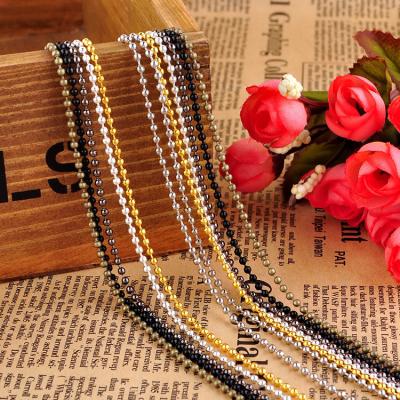 China Handmade bead material electrophoresis buckle bead chain finished necklace sweater chain for sale