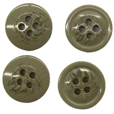 Cina Il bottone di Horn di falsificazione di Brown scuro con il foro dell'orlo 26L 4 per il cappotto delle donne Outwear in vendita