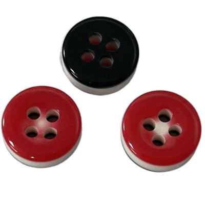 China Resin 3 Layers Plastic Shirt Buttons In 16L Use On Men'S Shirt Garment for sale