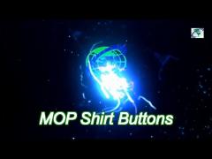 Iso9001 Mop Shirt Buttons / Pearl Shirt Buttons With Metal Shank