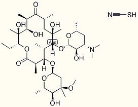 China Erythromycin Thiocyanate CAS NO.7704-67-8 C38H68N2O13S Antimicrobials for sale