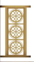 China Solid Brass Casting Screens Decorative Partition Wall Spot Custom Pattern 1200mm Height for sale
