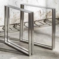China Stainless Steel Table Base 28x28 Inch Heavy Duty Metal Furniture Legs for Commercial Use for sale