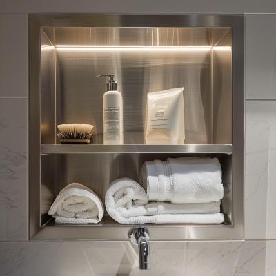Cina 304 / 316 Niche per pareti in acciaio inox spazzolato per bagni moderni in vendita