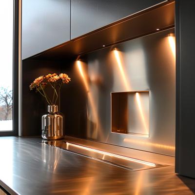 Cina 304 / 316 Elegante nicchia in acciaio inox dorato per bagni di lusso in vendita