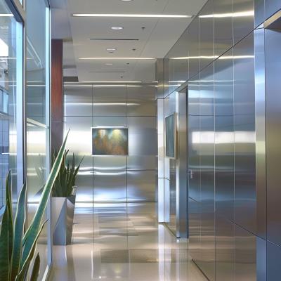 China Lightweight Stainless Steel Honeycomb Cladding, High-Gloss, for Modern Interiors for sale