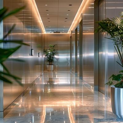 Cina Rivestimento in acciaio inossidabile di prima qualità, champagne gold, 6 mm di spessore, per progetti di prestigio in vendita