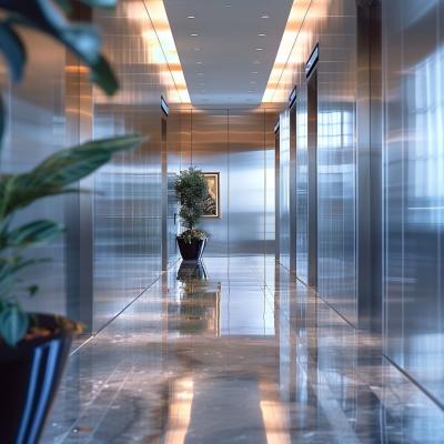 Cina Eleganti rivestimenti murali in acciaio inossidabile, in oro rosa, per la decorazione interna in vendita