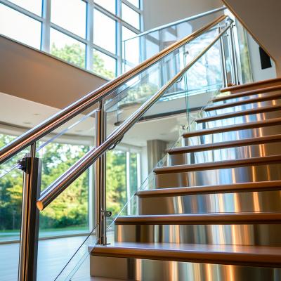 China High-Strength Stainless Steel Handrails with 8mm Side Steel Thickness for Glass Fencing for sale