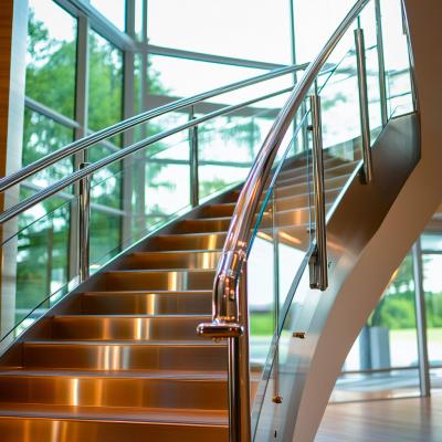China Strong Stainless Steel Handrails with Polished PSS Finish for Glass Balustrades for sale