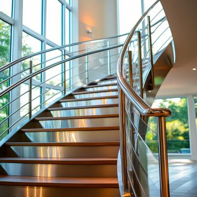 China Sophisticated Stainless Steel Handrails with 1200mm Balustrade Height for Glass Applications for sale