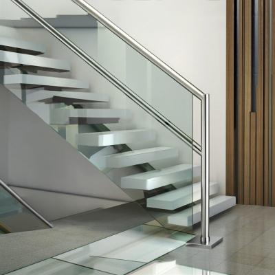 China Sophisticated Stainless Steel Handrails with 1050mm Height for Glass Staircases for sale