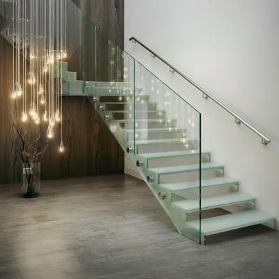 China Sophisticated Stainless Steel Handrails with 1050mm Height for Glass Staircases for sale