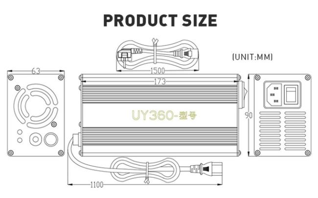 OEM / ODM Electric Scooter Charger Fast 48V 6A Charger Customized 4