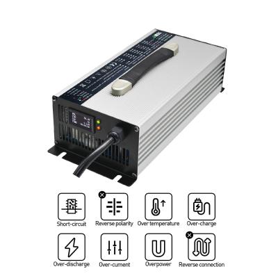 Cina Esposizione di LED di alto potere di Smart Li Ion Battery Charger 60V 30A del carretto di golf in vendita