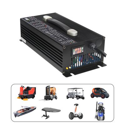 Cina 96V 108V 16A 10A Bluetooth caricabatterie a piombo acido con spegnimento automatico in vendita