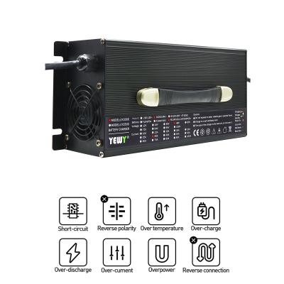 Chine Chargeur de batterie au plomb noir 60V 20A GEL réglable par Bluetooth à vendre
