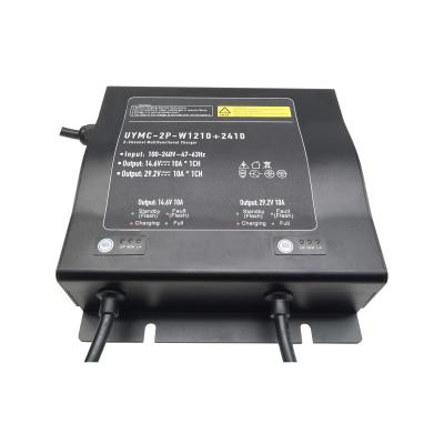Cina Super On Board canale 2 banca 10 Amp batteria 12V 24V caricabatterie 10A gel AGM caricabatterie elettriche in vendita