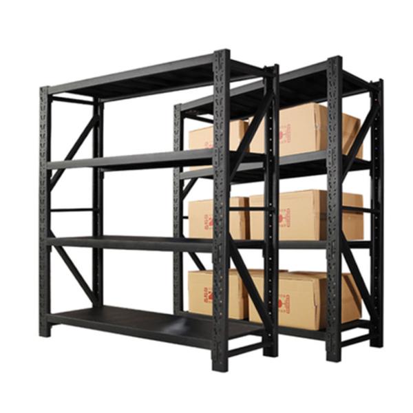 Quality Heavy-Duty Steel Frame Racking: 4-Level Powder Coated Warehouse Racking for sale