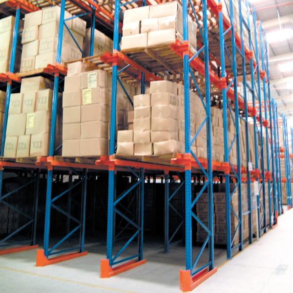 Quality High-Density Industrial Cold Storage Drive-In Racking System, 5-Level Customizable Warehouse Racking with LIFO Organization for sale