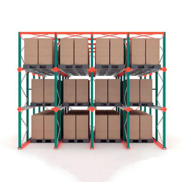 Quality Efficient Through-Type Steel Pallet Racking System with 5-Level Drive-In Mode for Cost-Effective Storage Investment for sale