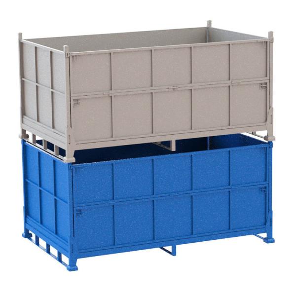 Quality Wholesale Customizable Industrial Steel Pallet Box, Foldable & Stackable Warehouse Storage Container with High Load Capacity for sale