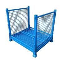 Quality Heavy-duty, durable, corrosion-resistant and stackable steel pallet cage for for sale