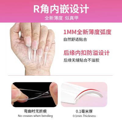中国 500PCS半分カバー偽の釘の先端のABS自然な11のサイズの女性French Acrylic Artificial Tip 販売のため