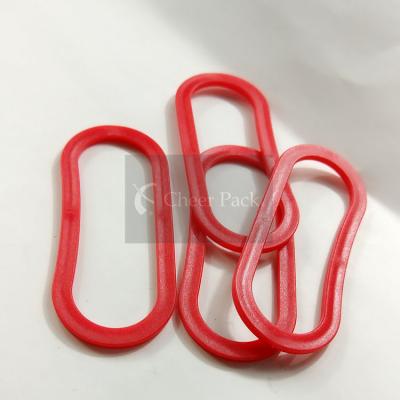 China 35mm Width PE Plastic Bag Handles 86mm Length For Rice / Soya Bean Bag for sale