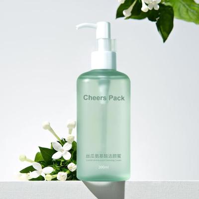 China Green Luxury 50ml 100ml 450ml Round Plastic Cosmetic Lotion Bottles PP Material Press Pump Squeeze Bottles For Skin Care Shampoo for sale