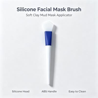 China Silicone Facial Mask Brush, Soft Clay Mud Mask Applicator with Silicone Head and ABS Handle for Even Skincare Application for sale