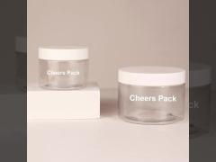 Groothandel huidverzorging lege body scrub PET potten Container helder rond plastic body scrub potten met deksels